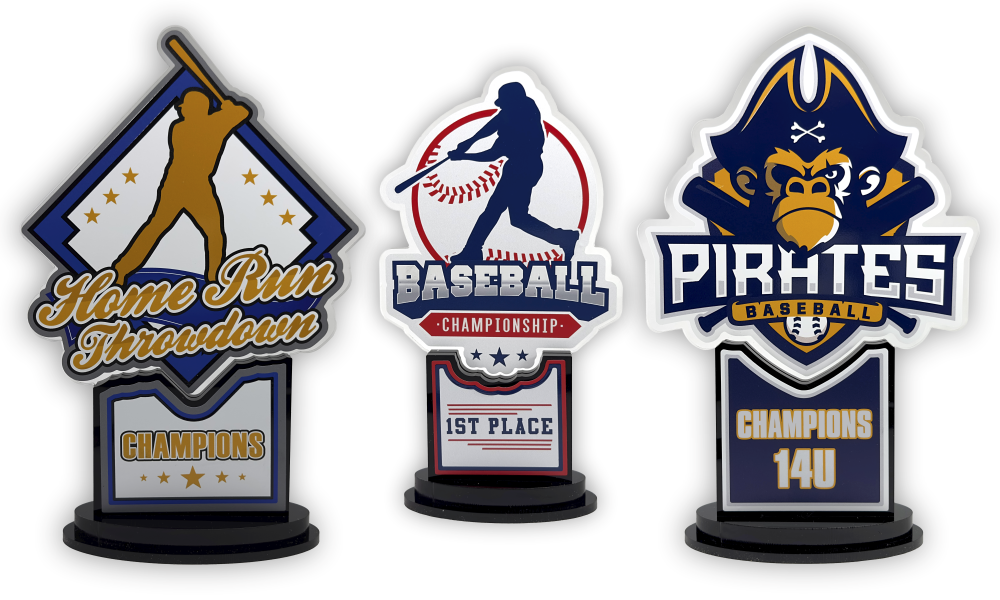 Standard Custom Team Acrylic Trophy and Base [ACR-16C] | A-1 Awards, Inc.